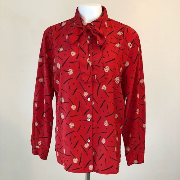 Notations | Tops | Vintage Graphic Blouse | Poshmark